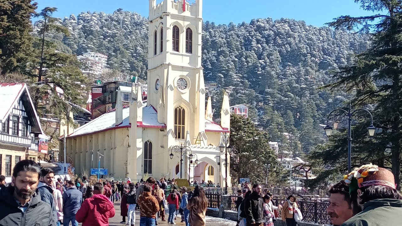 shimla live snowfall today 03-02-2024, शिमला में बर्फबारी शुरू, Shimla ...