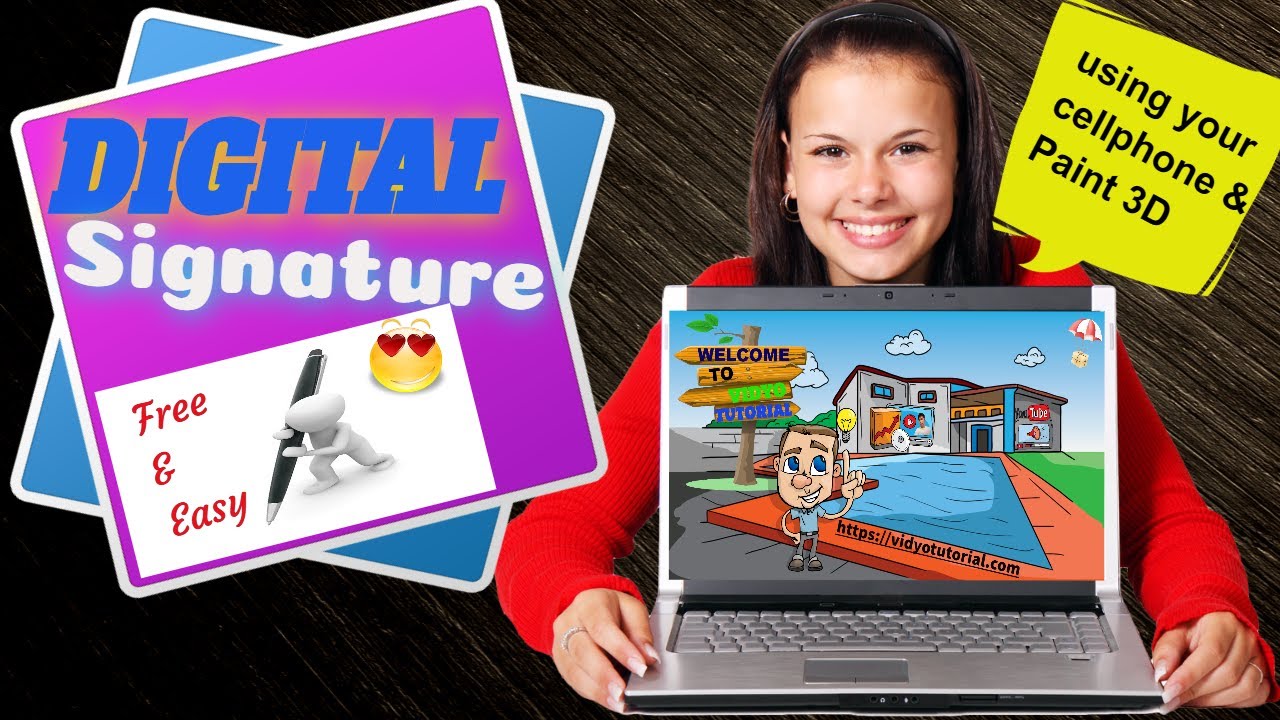Let's Make [Digital Signature] Using Cellphone camera and Paint 3D ...