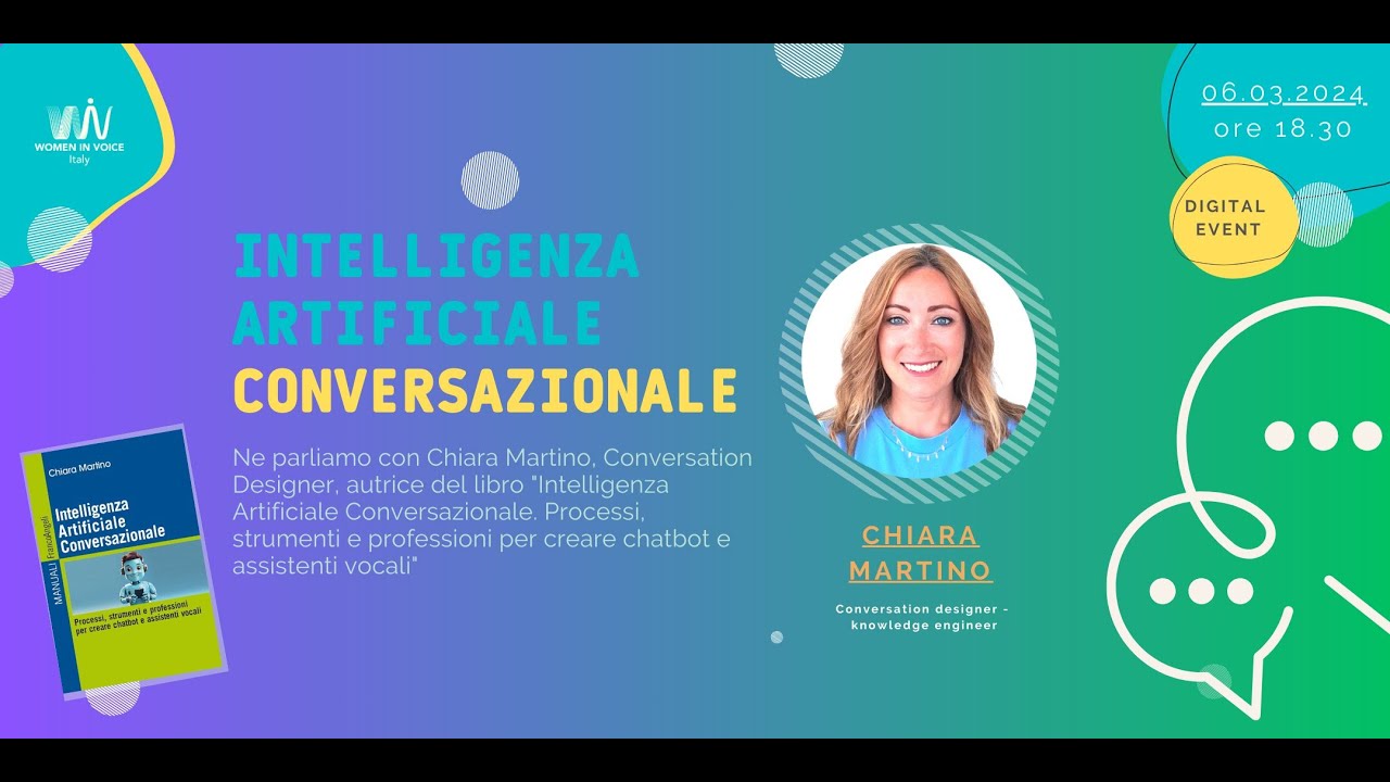 Intelligenza Artificiale Conversazionale con Chiara Martino - YouTube