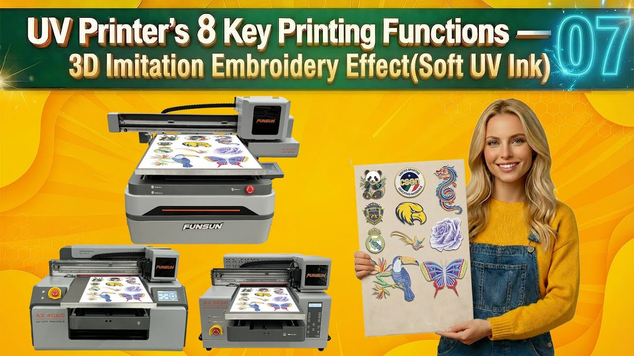 UV Printer Creates 'Printed Embroidery'? Full Process Test, Washable ...