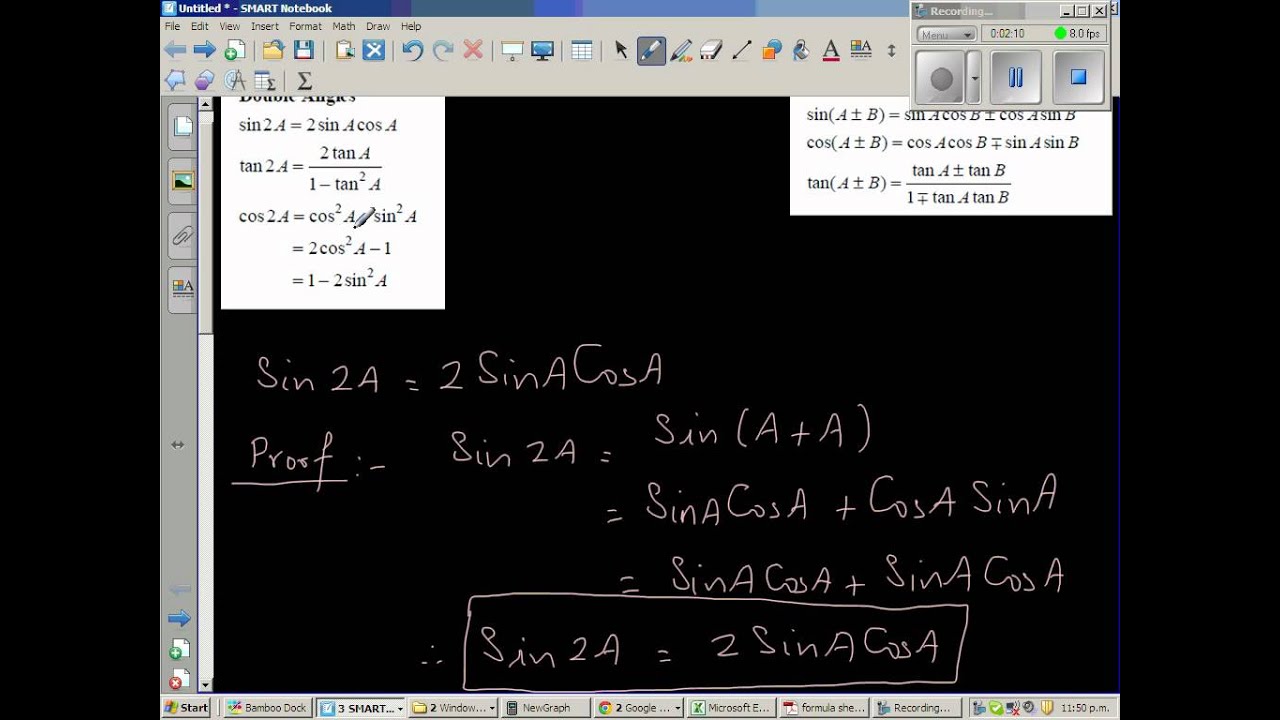 Double Angle Formula Sin 2A Cos 2A Tan 2A YouTube double-angle-formula-sin-2a-cos-2a-tan-2a-youtube