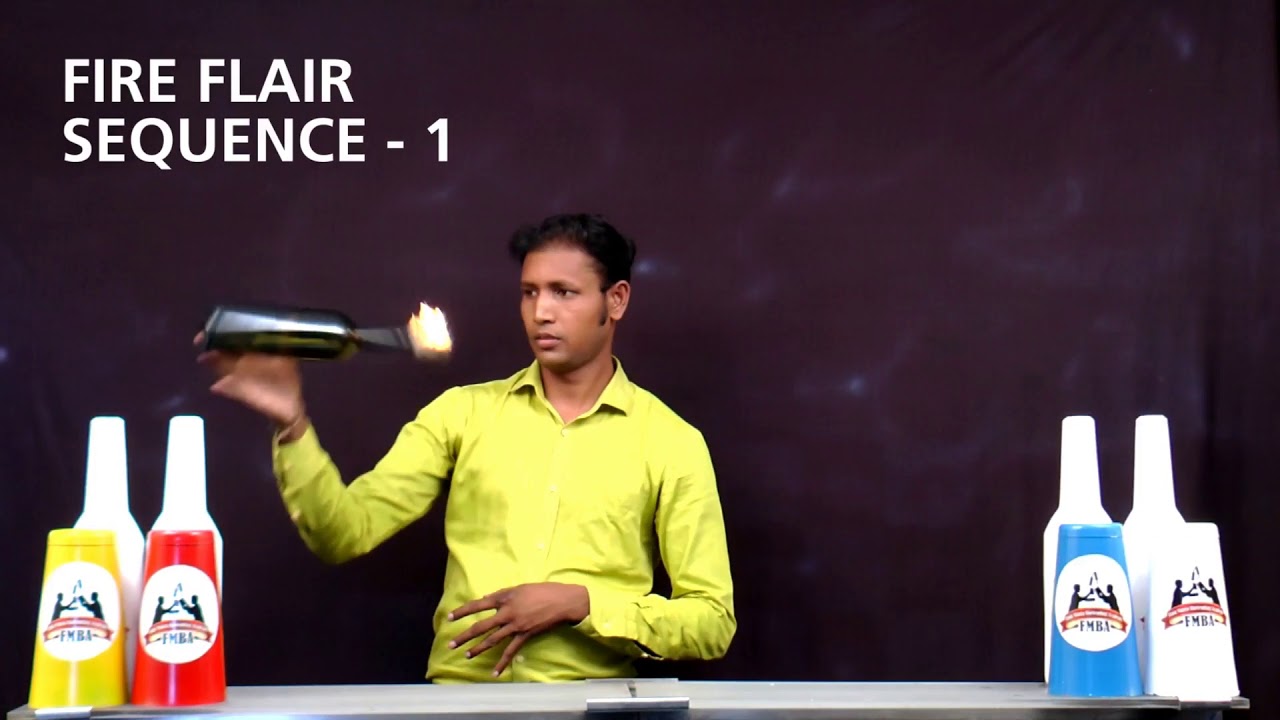 Fire Flair Sequence | Learn basic Flair Bartending at Flair Mania | Best Flair bartending ...
