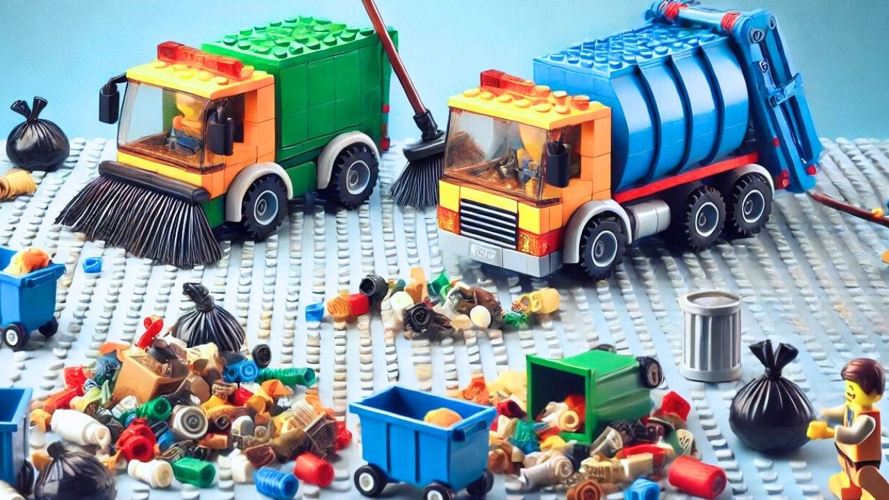 2 Ways To Build AMAZING LEGO Brick Garbage Truck To Clean The Beach ...