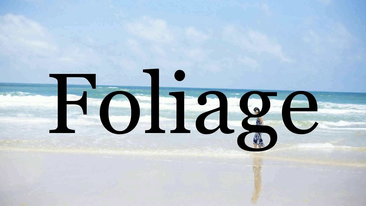 How To Pronounce Foliage🌈🌈🌈🌈🌈🌈Pronunciation Of Foliage - YouTube