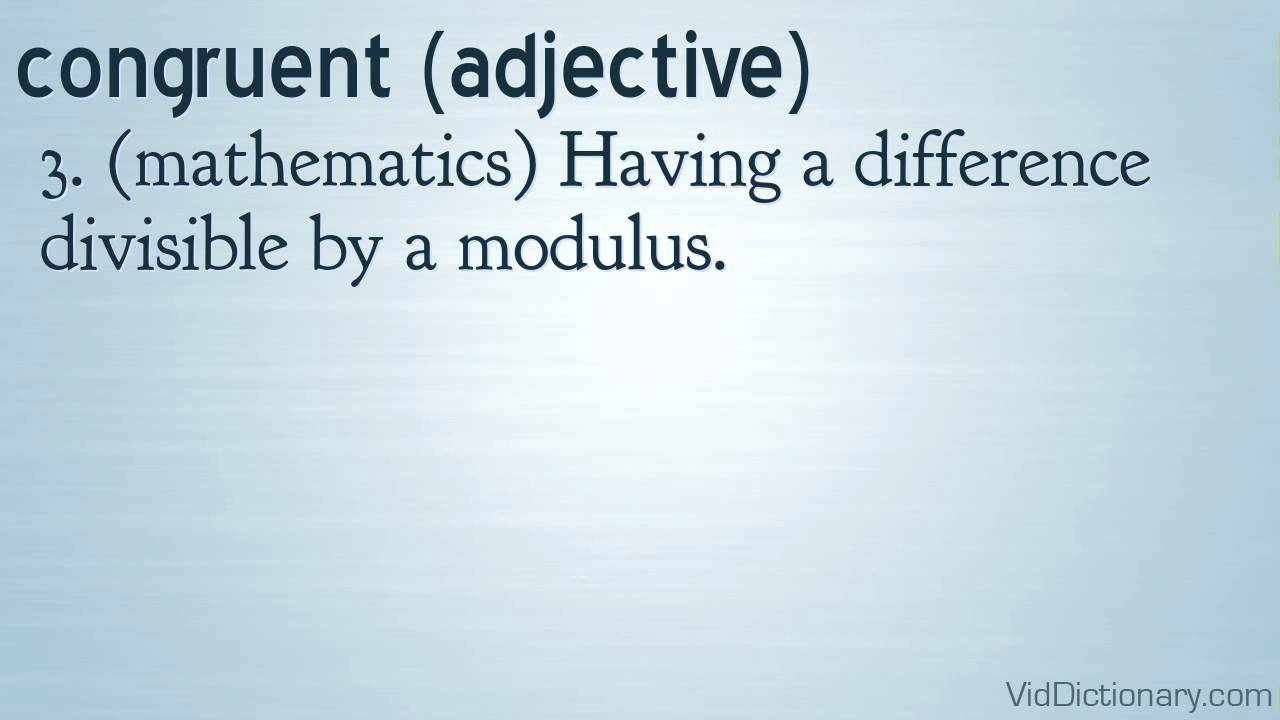 congruent - definition - YouTube