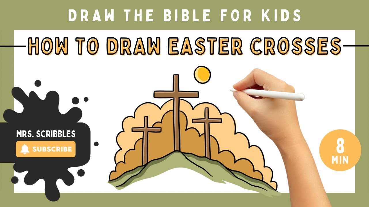 How To Draw Easter Crosses | Step-By-Step Art Tutorial | Easy Drawings ...