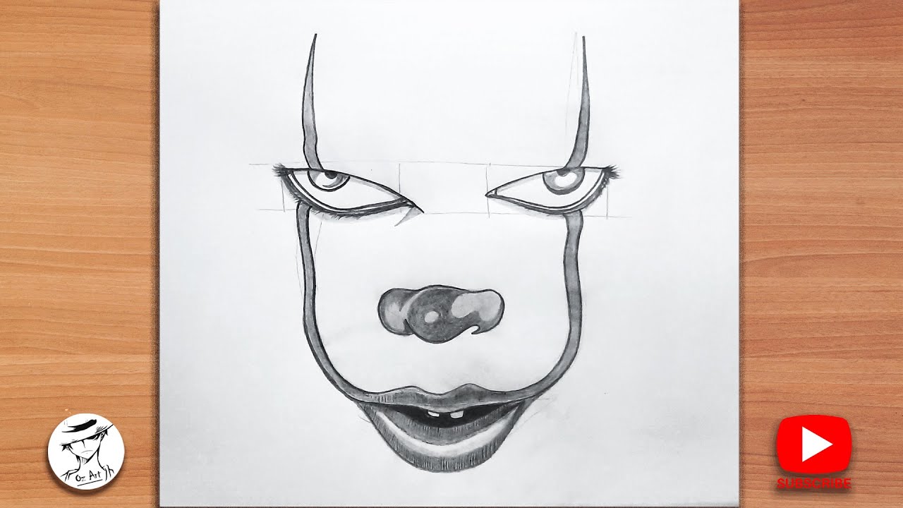 How to draw Halloween stuff | How to draw Pennywise | Easy step by step ...