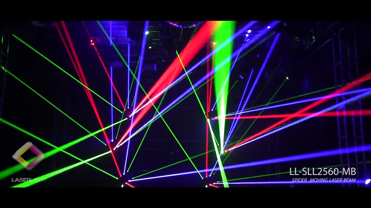 LASER LIGHT SPIDER MOVING LASER BEAM LL SLL2560MB - YouTube