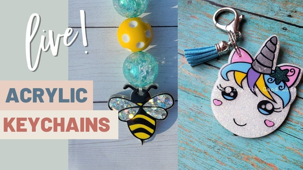 🔴 Making Acrylic Blank Keychains | LIVE Craft With Me - YouTube