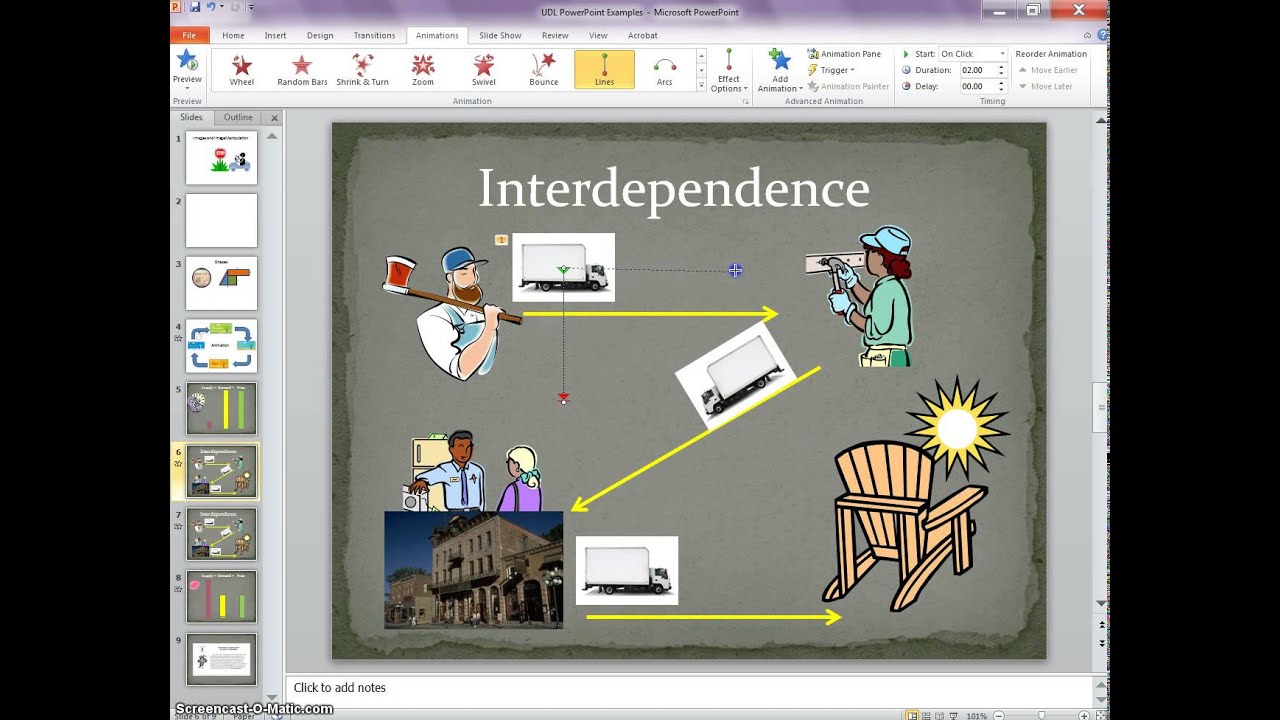 PowerPoint Inserting Motion Paths - YouTube