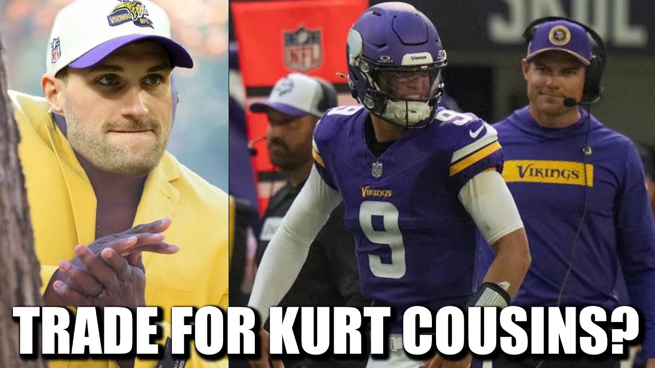 ESPN Twice Suggests Minnesota Vikings Trade for QB Kurt Cousins to Backup JJ McCarthy - YouTube