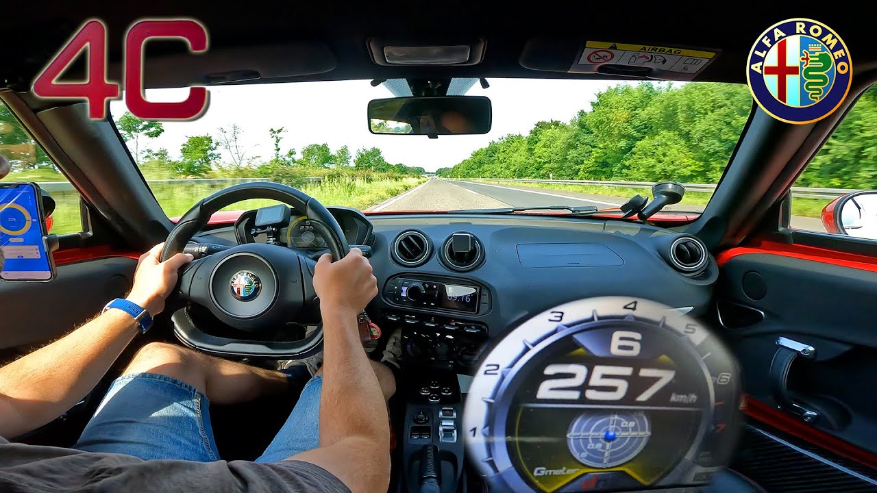Alfa Romeo 4C TOP SPEED on UNLIMITED Autobahn - YouTube