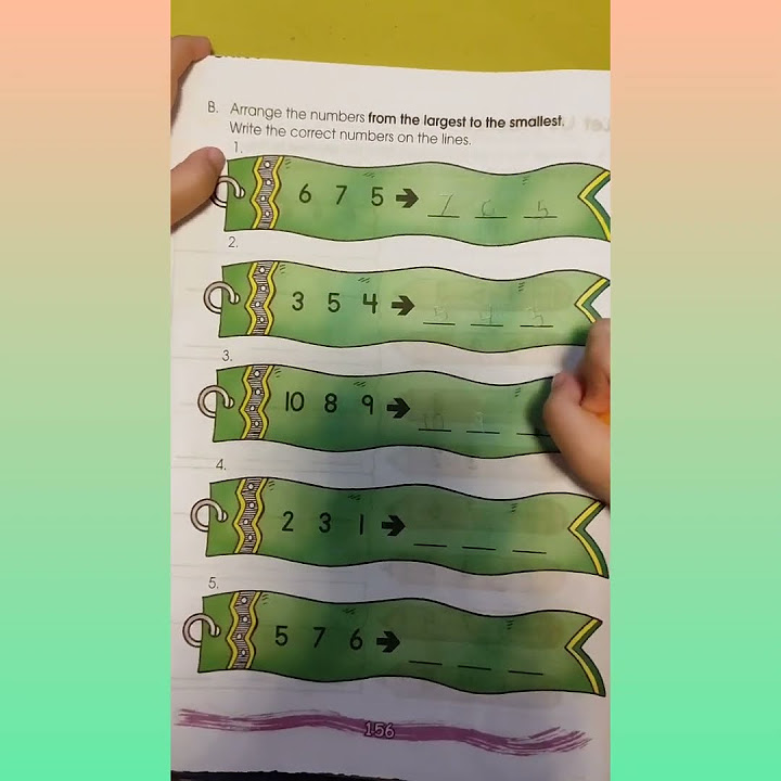 Arrange the numbers from largest to smallest #mathematics#nursery - YouTube