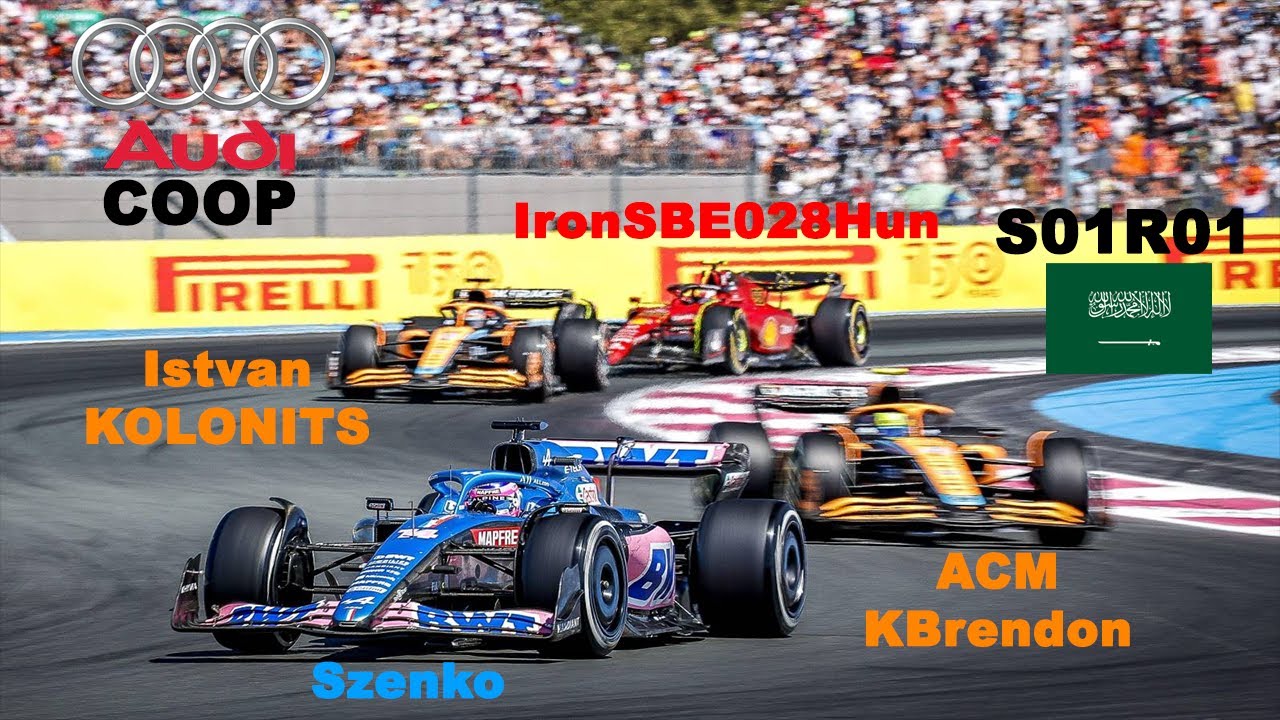 F1 22 Audi Coop - 1. futam: Szaúd-Arábia - YouTube