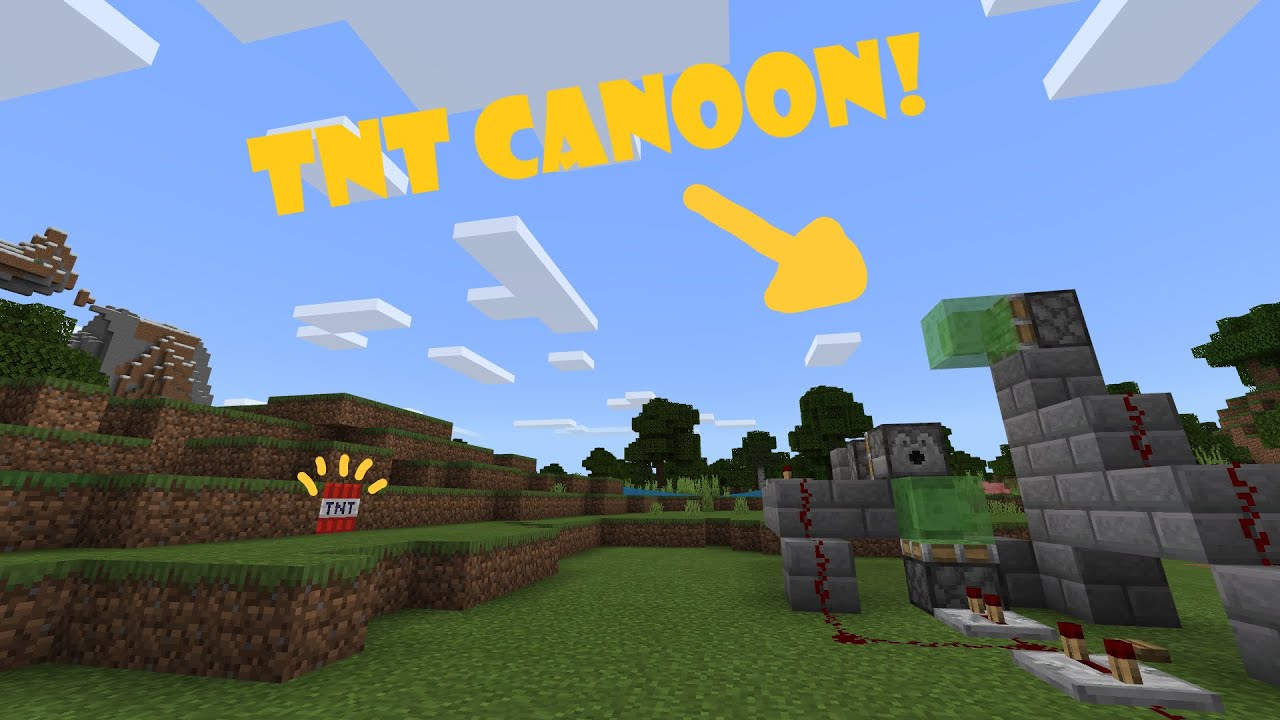 How To Build A TNT CANOON In Minecraft - YouTube