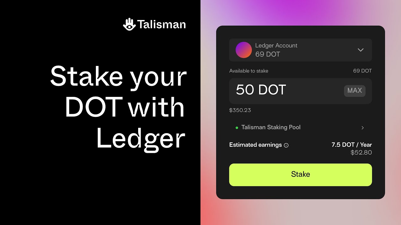 Stake your DOT with Ledger - YouTube