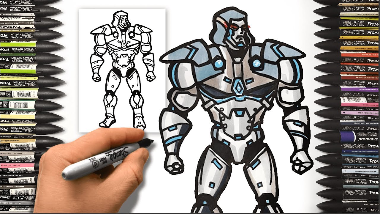 How To Draw Doom 2099 | Fortnite x Marvel Rivals | Step by Step Drawing ...