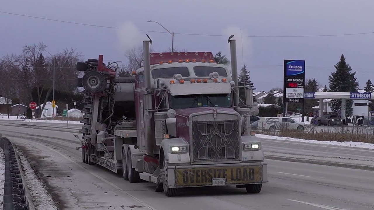 OVERSIZE Load- Kenworth- Farm Equipment - YouTube