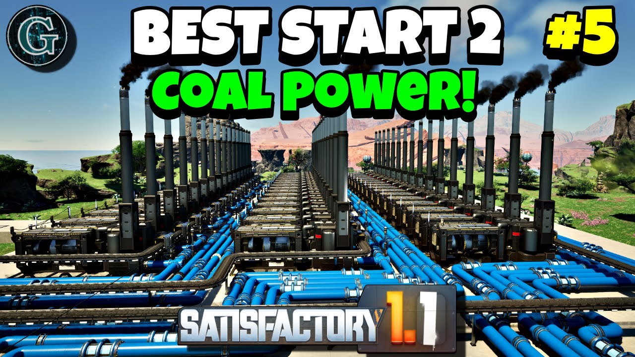How to Build Coal Power Plant with 480 Belts! Satisfactory 1.1 Best ...