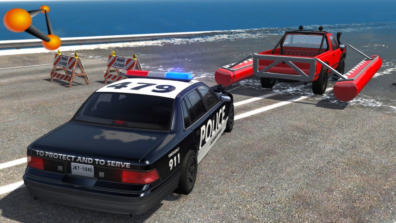 BeamNG.drive - High Speed Police Chases Take Down #5 - YouTube