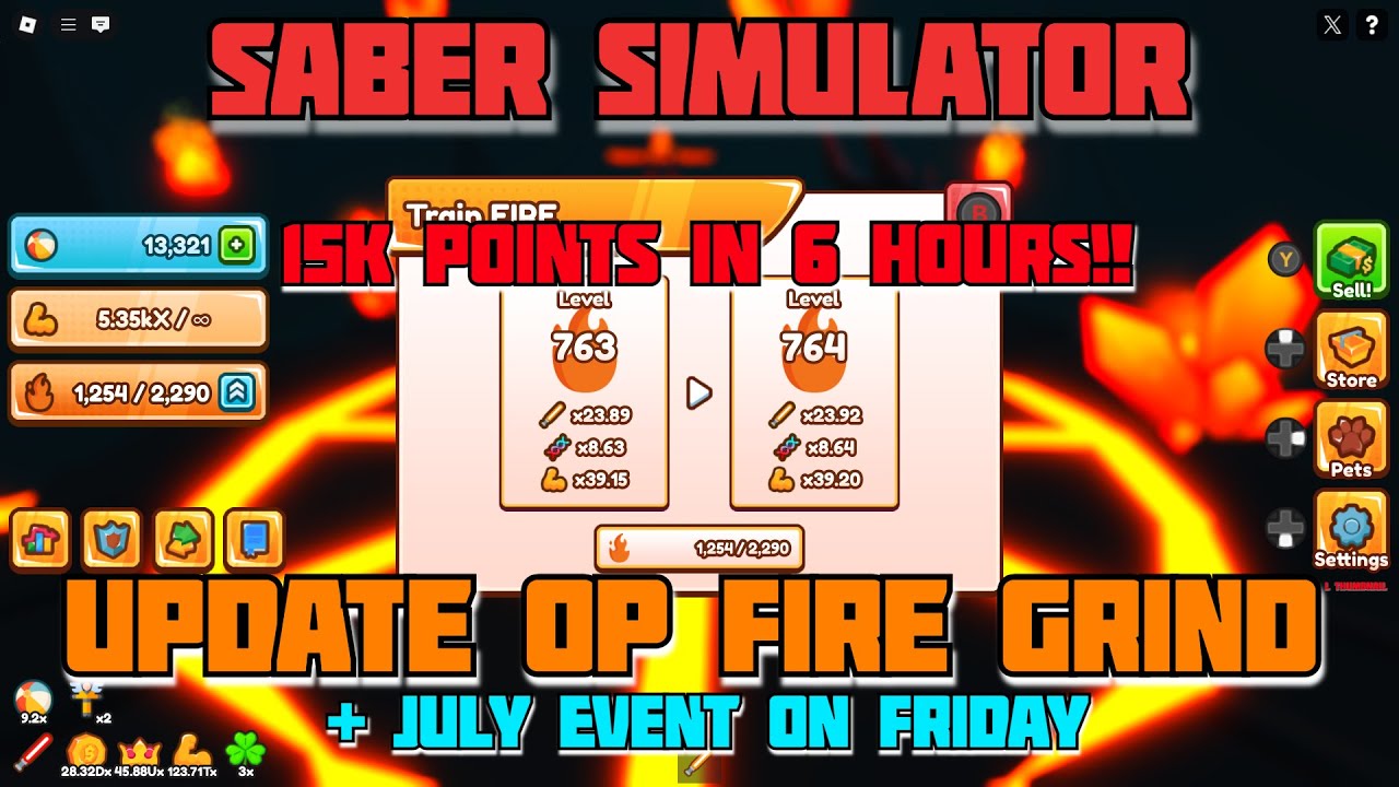*UPDATED* OP Fire Grind + 4th of July EVENT!! | Saber Simulator - YouTube
