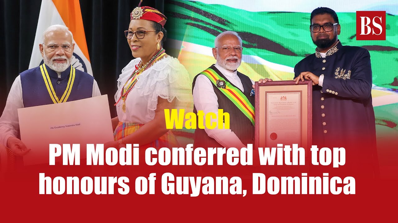 Watch: PM Modi conferred with top honours of Guyana, Dominica | CARICOM ...