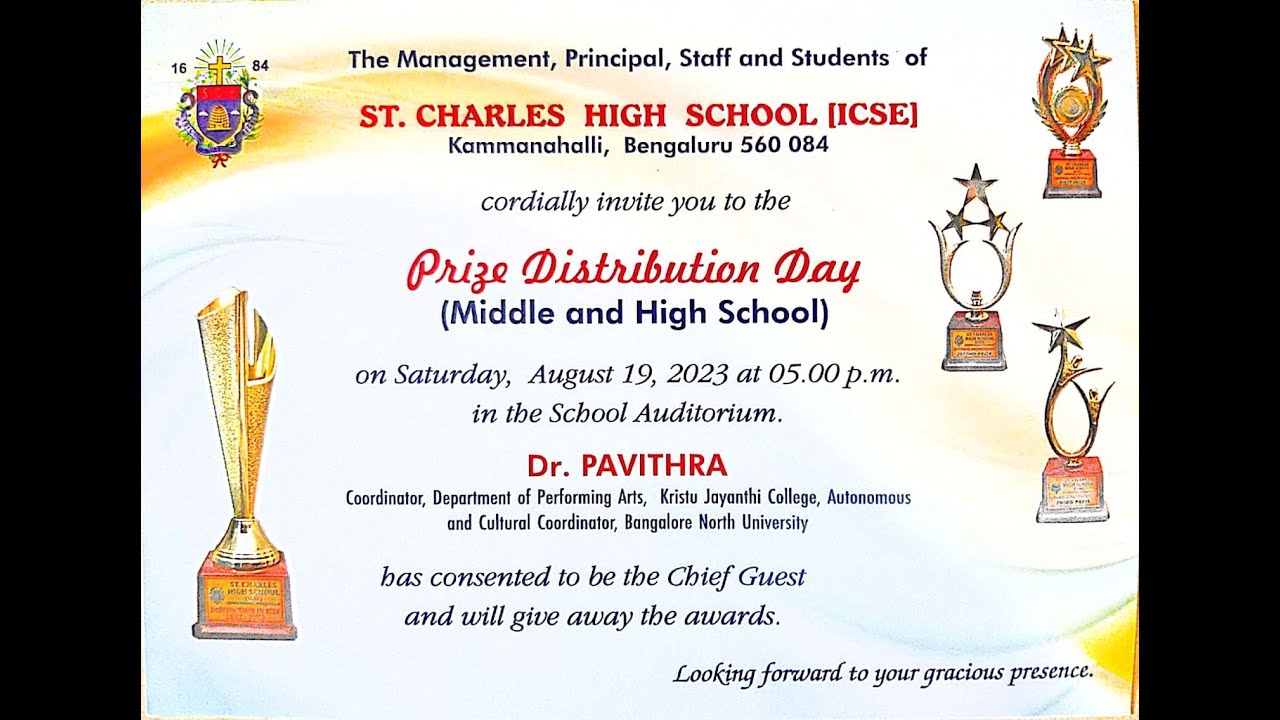 PRIZE DISTRIBUTION DAY (MIDDLE AND HIGH SCHOOL) 19/08/2023 - YouTube