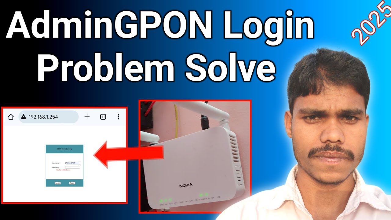 AdminGPON Login Problem Solve Nokia Wifi Router 2025 || AdminGPON Login ...