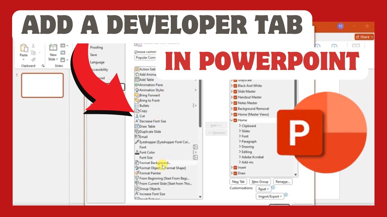 How To Add A Developer Tab In PowerPoint - YouTube