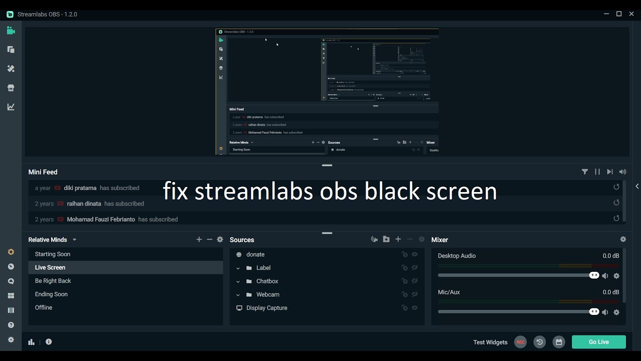 Streamlabs obs black screen - YouTube