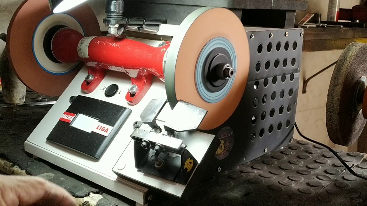 Testando novo rebolo na afiadora M3-B - YouTube