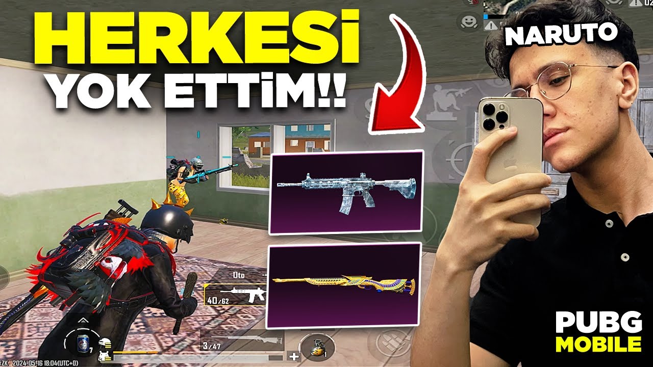 NARUTO YOK EDİYOR!! SOLO VS SQUAD! - PUBG MOBİLE - YouTube