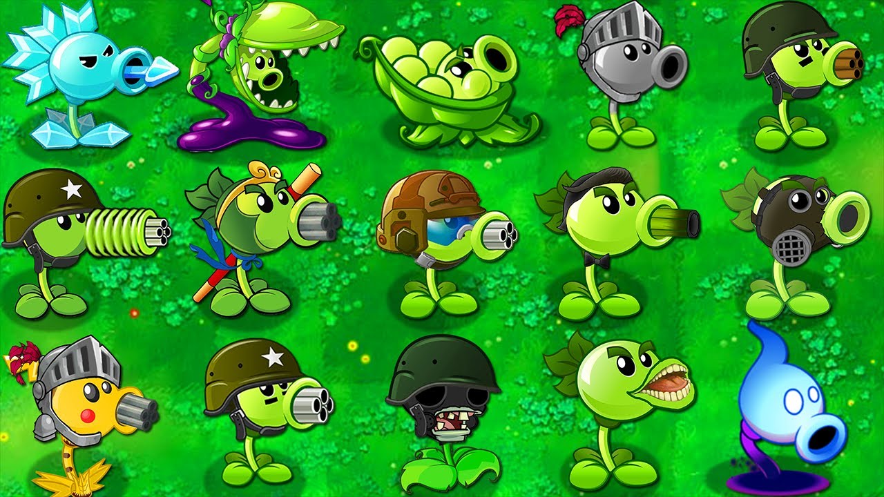 All PEA Plants LEVEL 999999 Power-Up! in Plants vs Zombies 2 (PVZ2 ...
