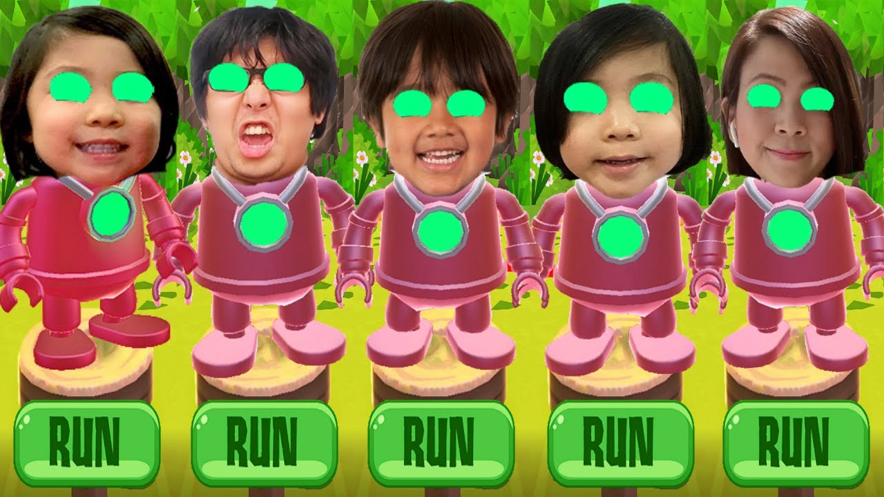 Tag with Ryan - Kaji Family in Infrared Robo Ryan Costumes - Run Gameplay - YouTube