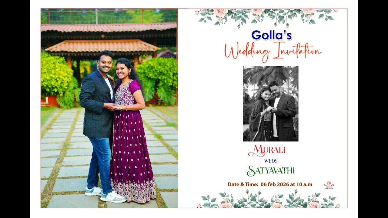 Golla's Weddinig , Murali Weds Satyavathi Mohan Studio 9866526499 - YouTube