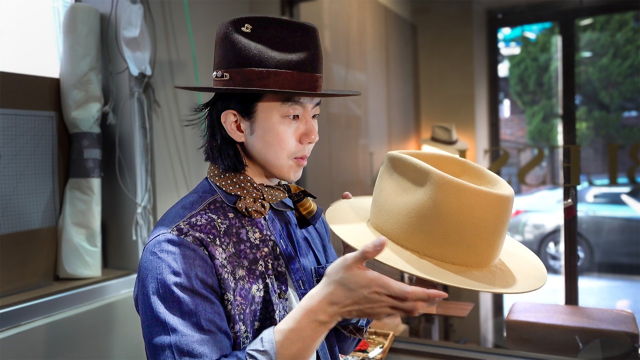 The Process of Making Handmade Fedora. Korean Luxury Hat Craftsman ...