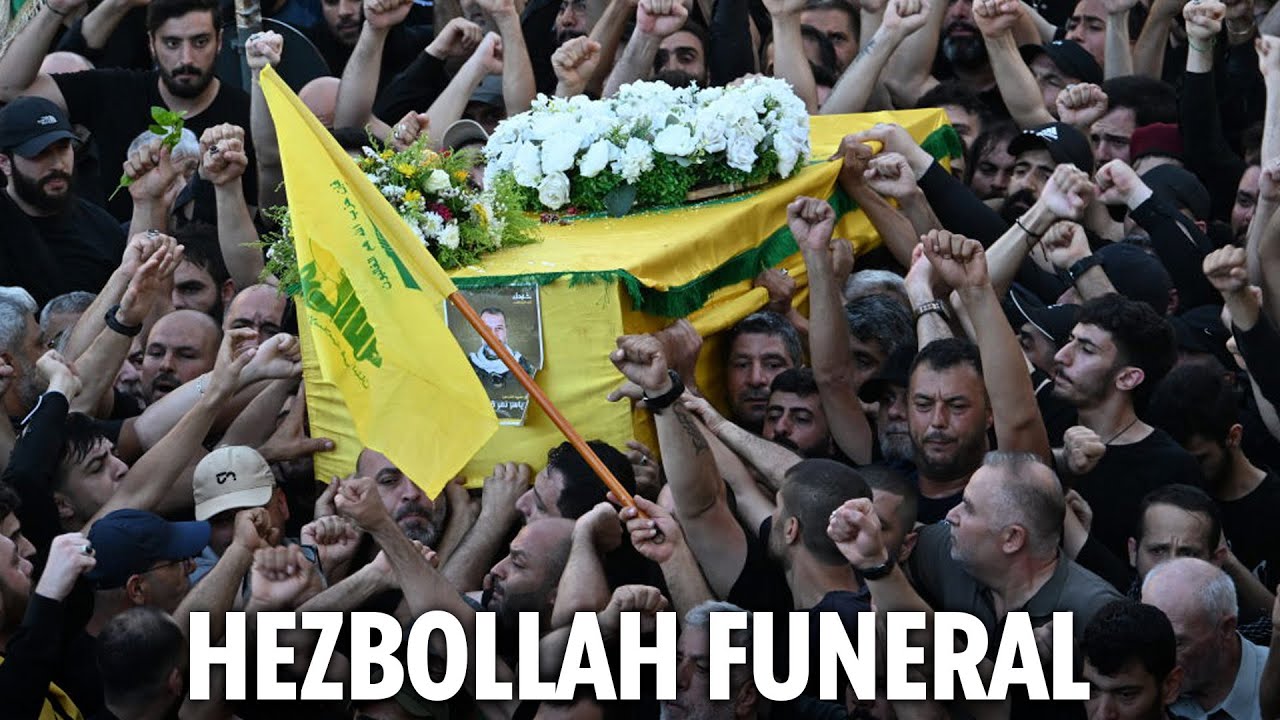 Hezbollah holds funeral for top commander Fuad Shukr, Nasrallah to ...