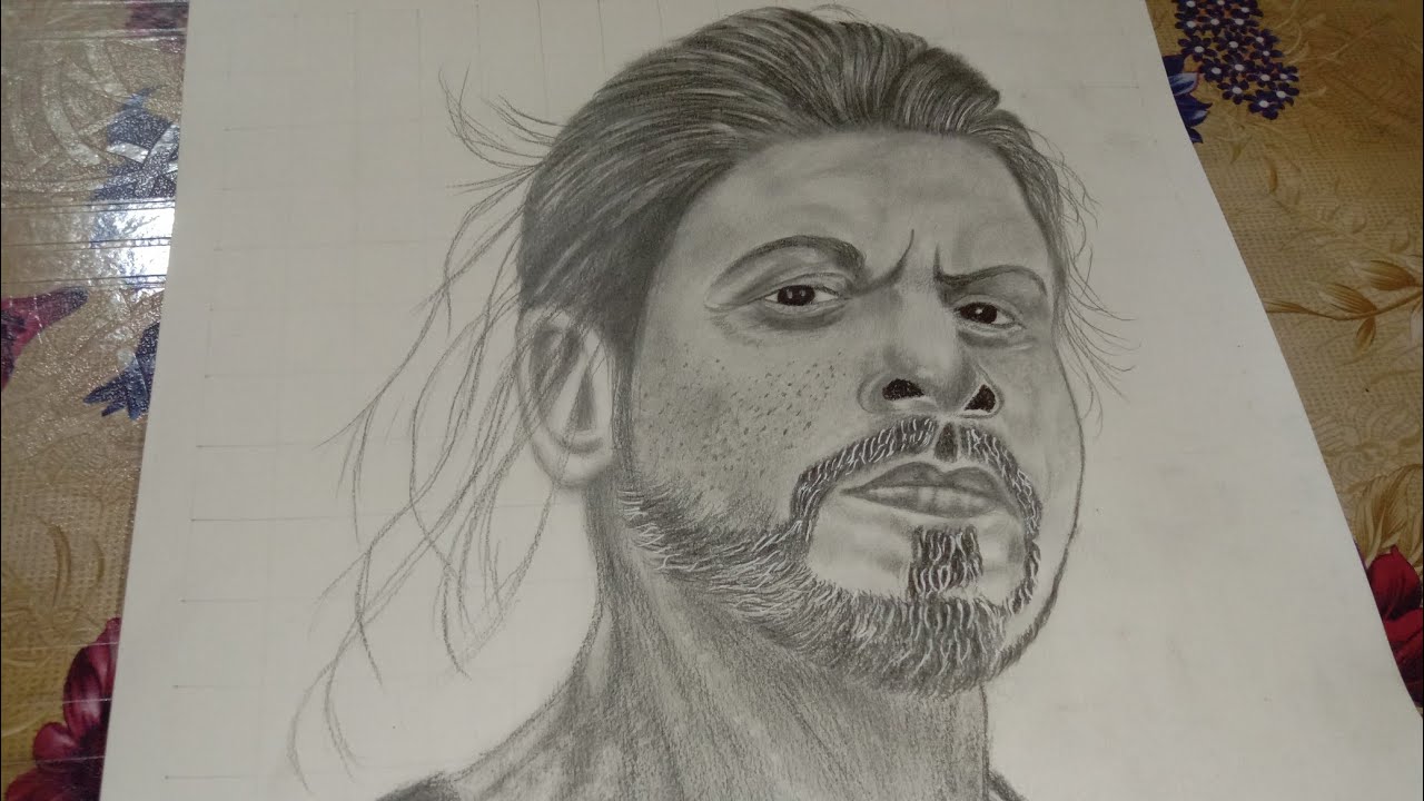 How to draw Sahrukh khan | Pathan movie shaharukh khan drawing tutorial ...