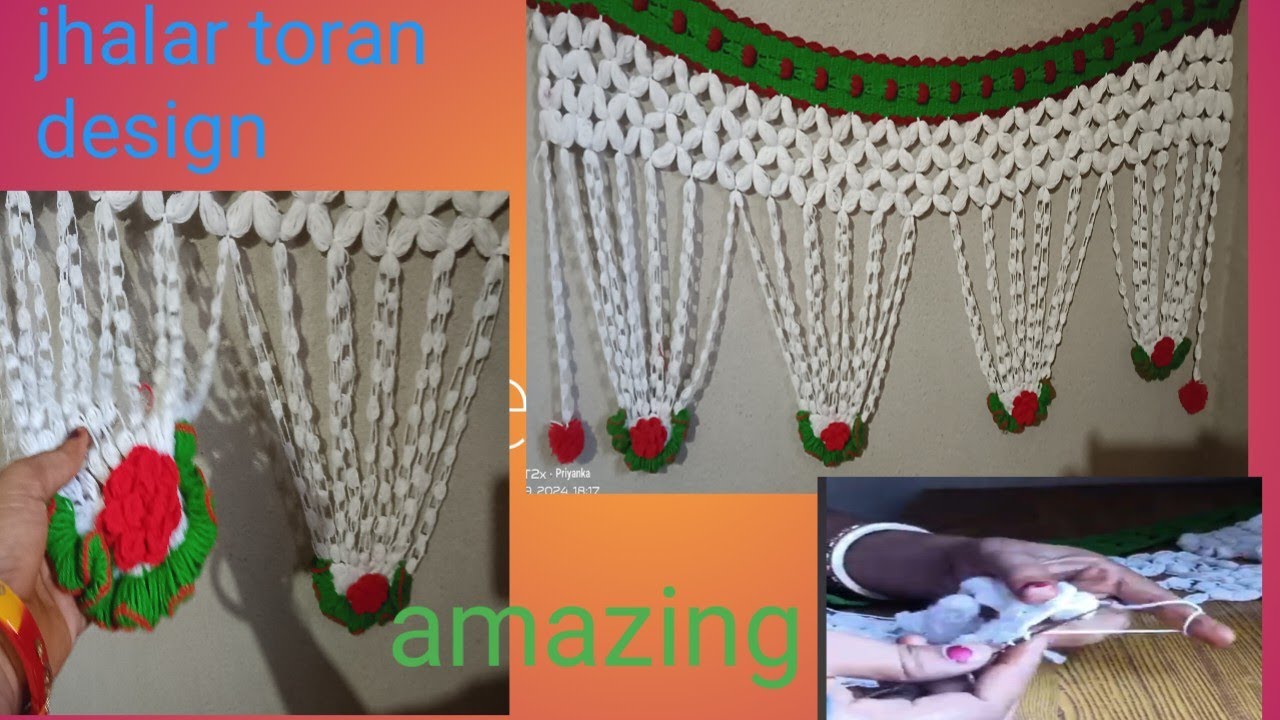 get parda design #jhalar get toran design/rose toran design.. गुलाब ...