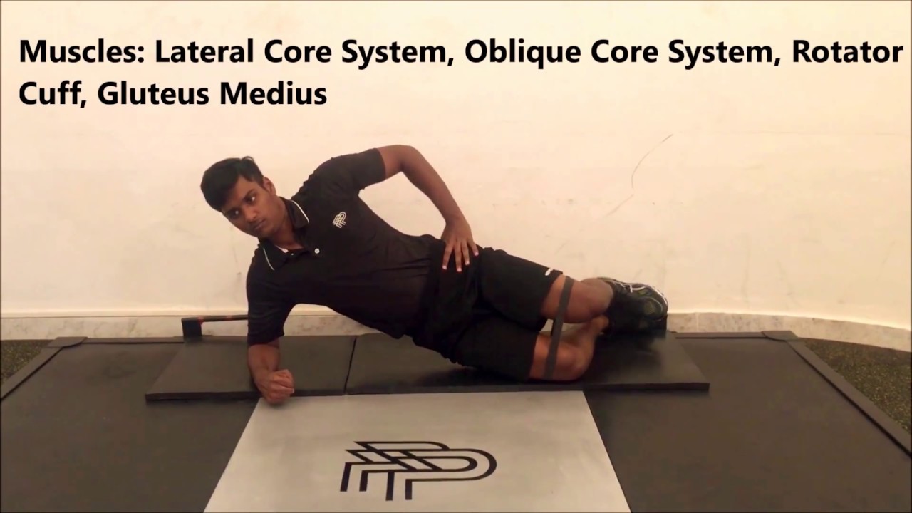 Side Plank Clamshell with Loop Band - YouTube