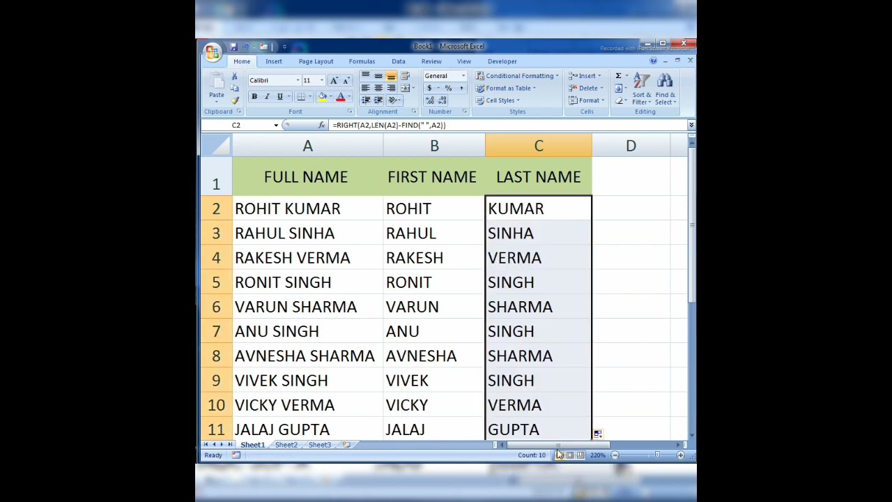 How To Separate Last Name From Full Name In Excel full Name Se Last How To Separate Last Name From Full Name In Excel full Name Se Last