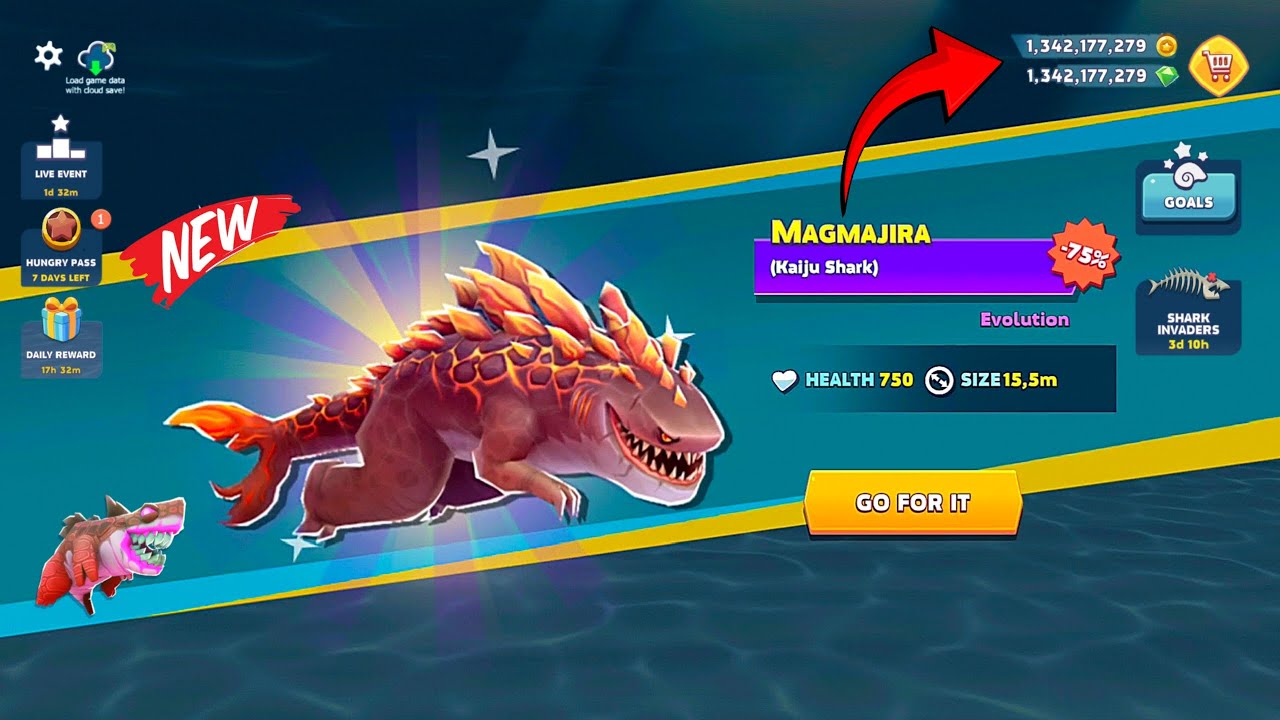 MAGMAJIRA SHARK GOT 90% OFF - BIG SHARK - UNLOCKED ALL HUNGRY SHARK ...