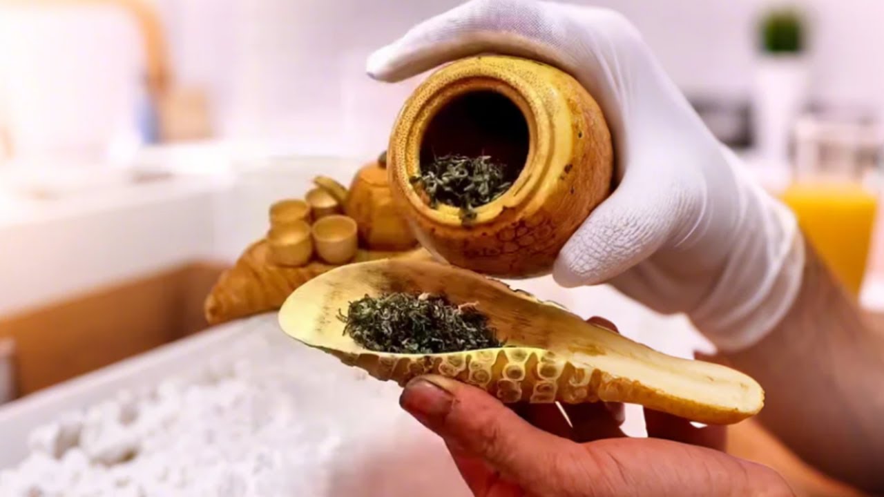 Immersive production of bamboo root tea by handcraft masters - YouTube