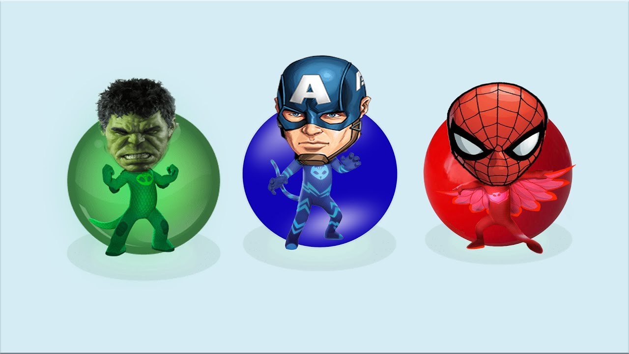 PJ Masks Wrong Heads Learn Colors With Super Heroes! - YouTube