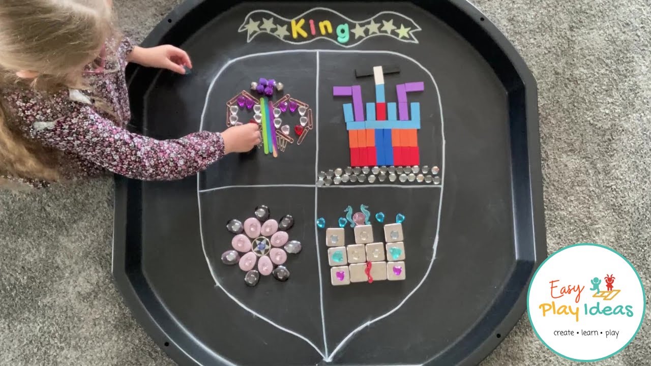 Loose Parts Tuff Tray Crest | King's Birthday Crest with Loose Parts ...