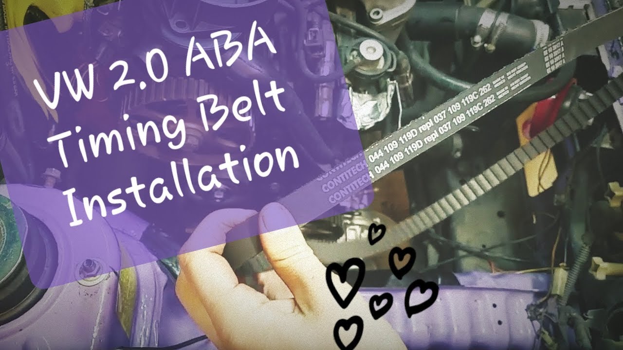 VW ABA 2.0 Timing Belt & Water Pump Replacement pt 2: Installation ...