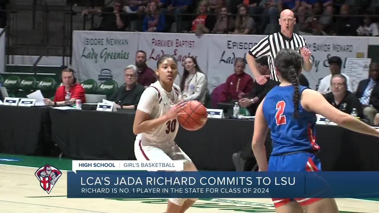LCA's Jada Richard commits to LSU Women's Basketball - YouTube