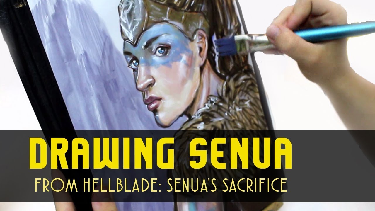 Drawing Senua from Hellblade: Senua's Sacrifice! - YouTube