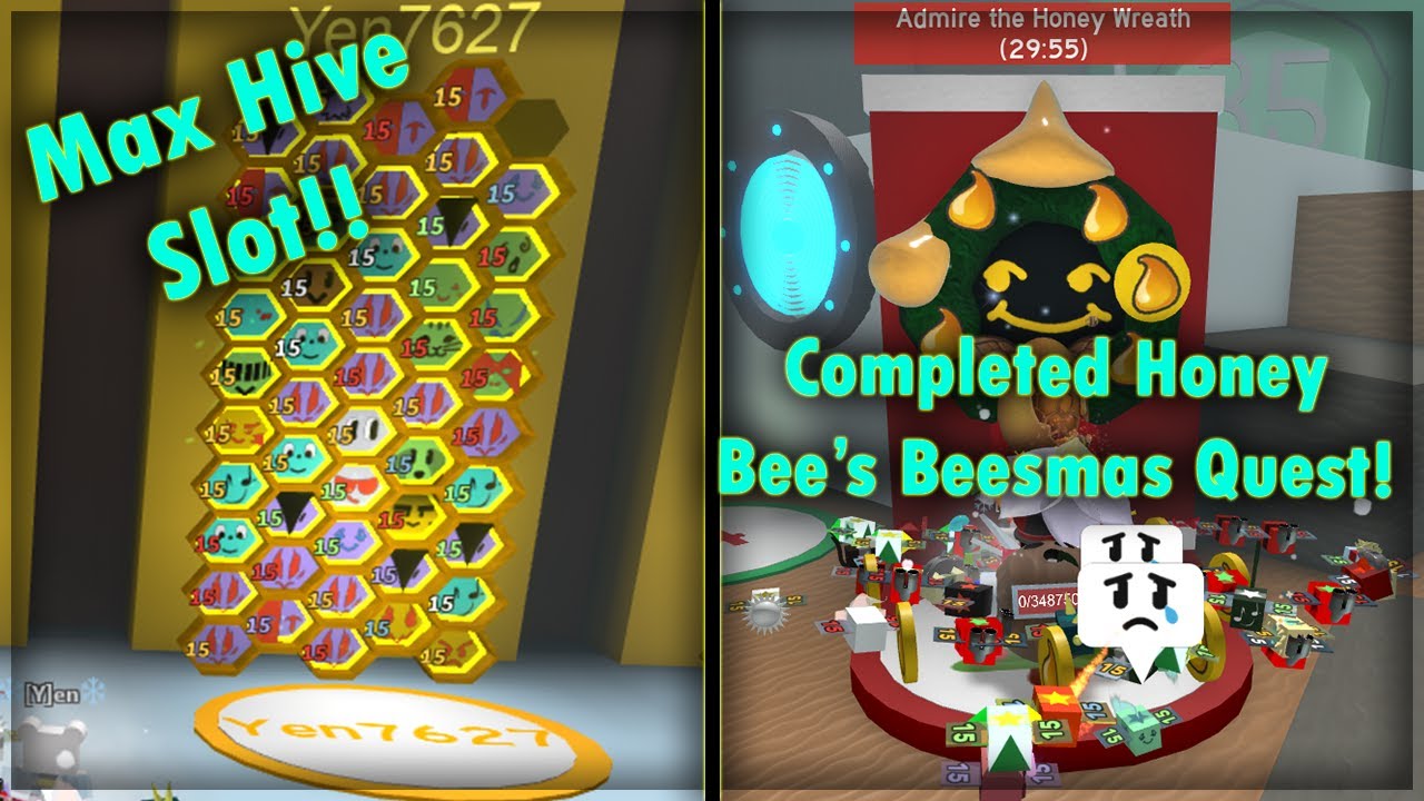 I Complete Honey Bee's Beesmas Quest and Getting Max Hive Slot!!! - Bee ...