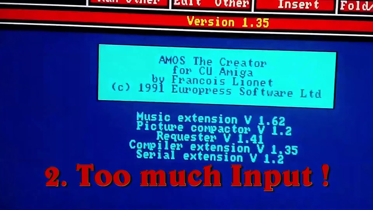 How to completely crash AMOS Basic - YouTube